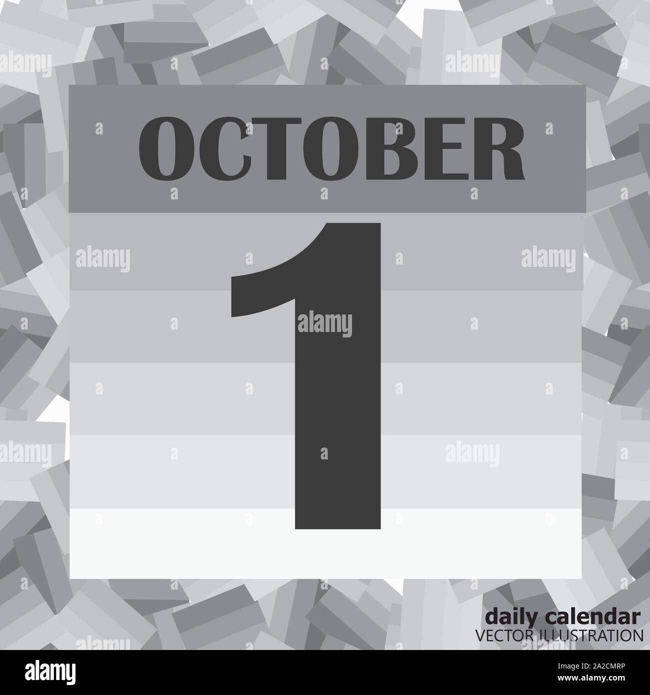 L'icône du 1er octobre. Pour la planification jour important. Bannière ...