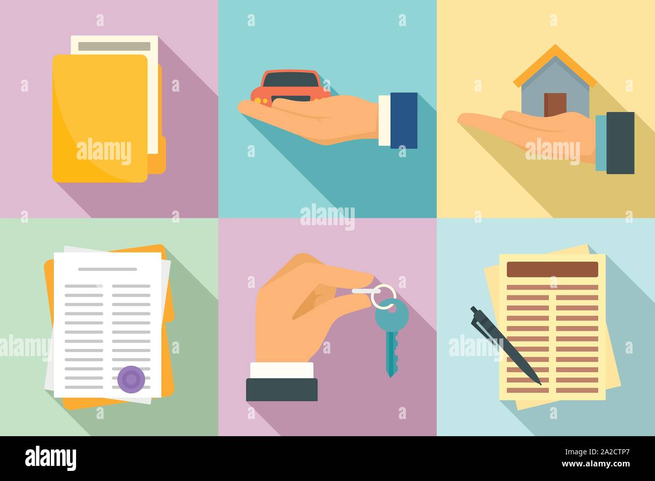 Contrat de bail Banque d'images vectorielles - Alamy