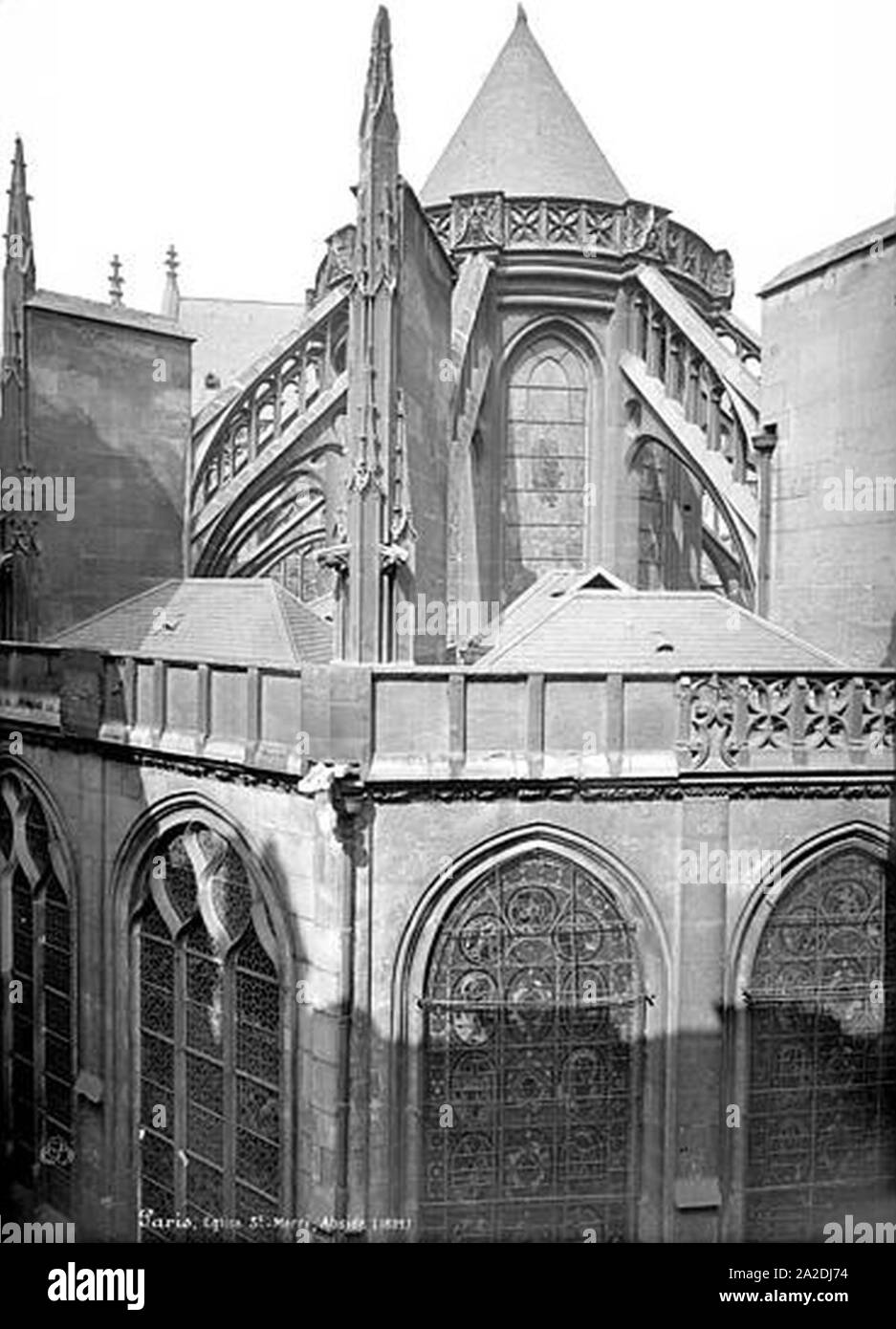 Eglise saint merri Banque d'images noir et blanc - Alamy