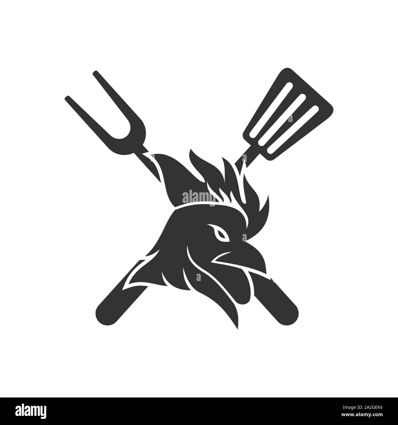 Logo poulet Banque d'images vectorielles - Alamy