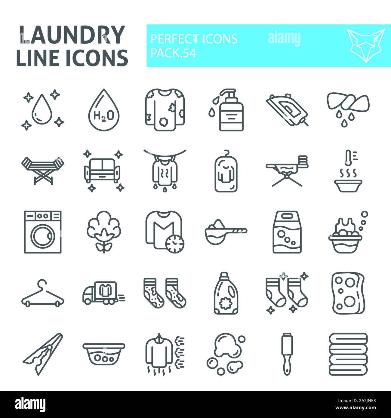Station de lavage Symboles de lavage, icon set collection, vecteur ...