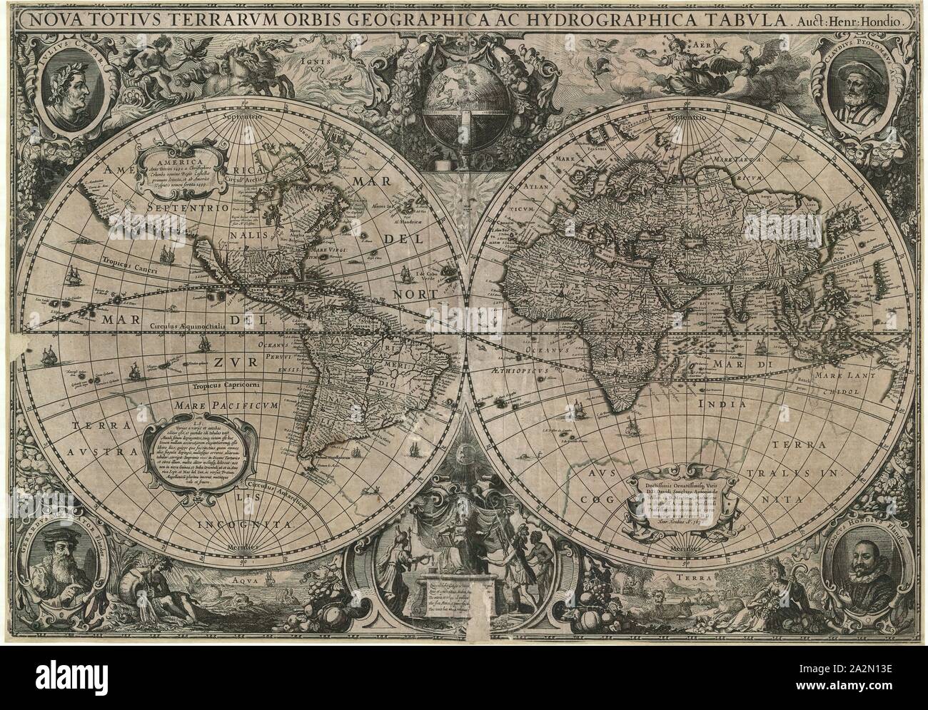 Hondius map Banque de photographies et d’images à haute résolution - Alamy