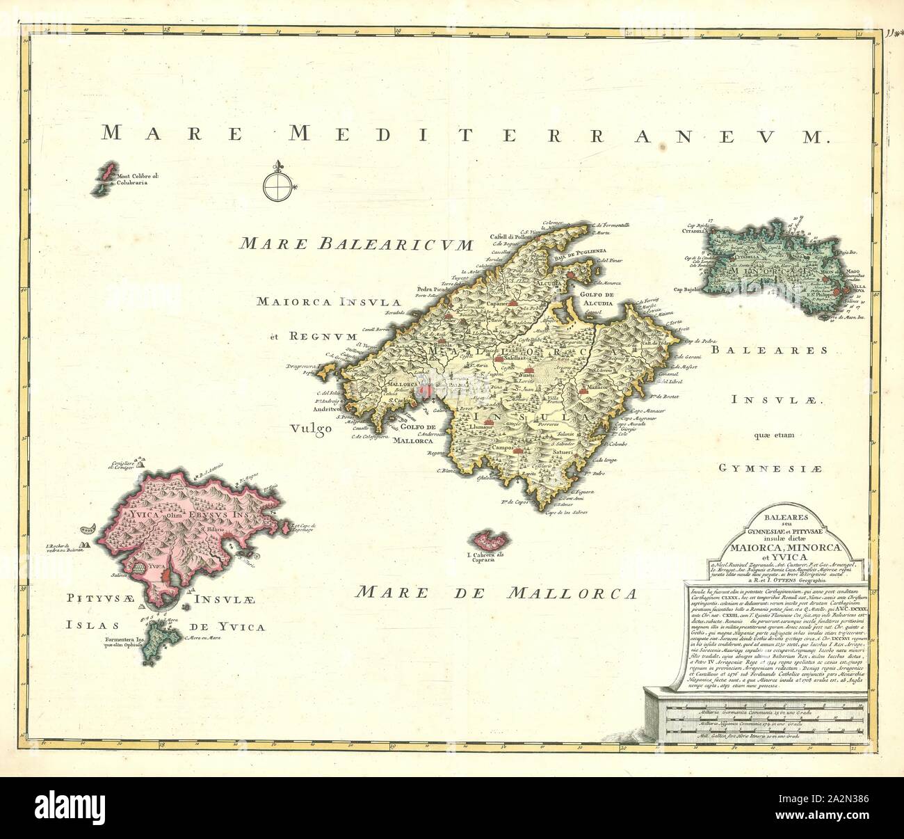 Mappa di maiorca Banque de photographies et d’images à haute résolution ...