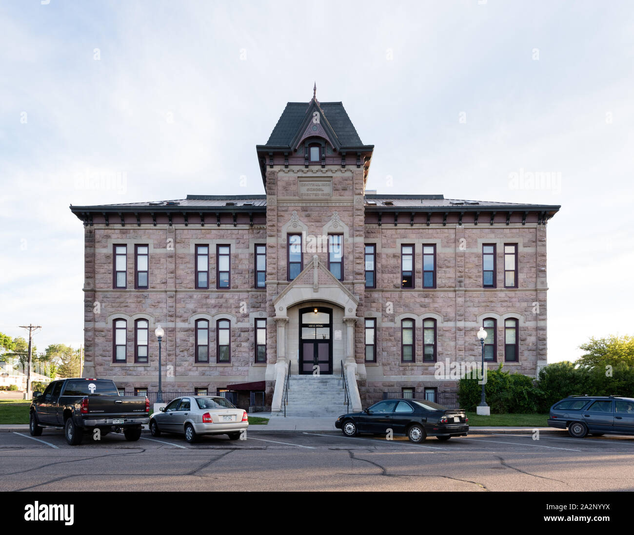 Pueblo, Colorado's Old Central High School, construit en 1882. Le ...