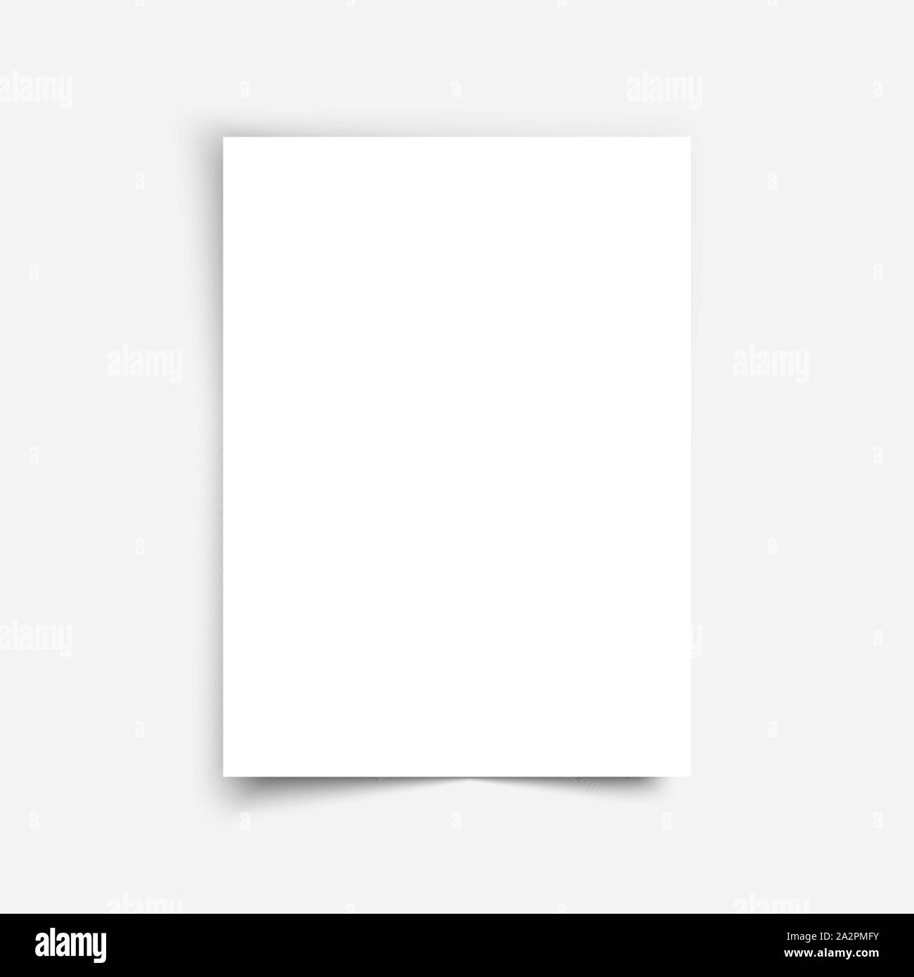 Vector feuilles format A4 avec les ombres. La page de papier vierge ...