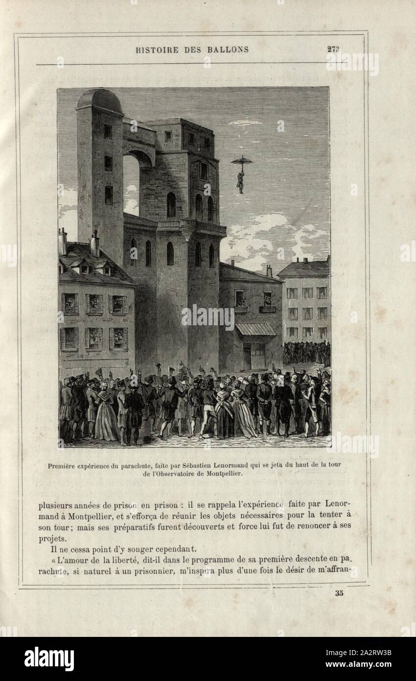 Parachutes louis sebastien lenormand Banque de photographies et d ...