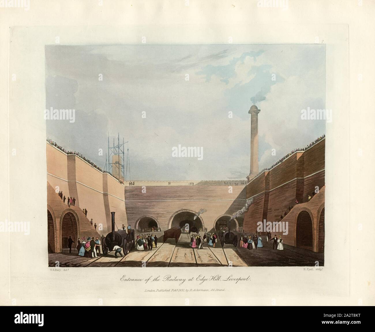 Entrée du chemin de fer à Edge Hill, Liverpool, portail de l'Edge Hill ...