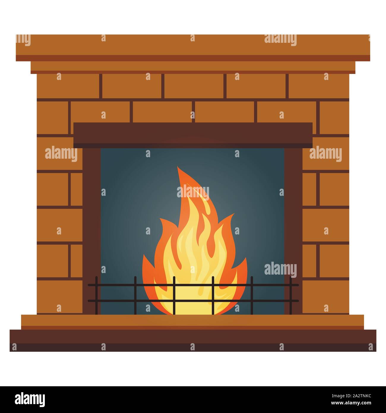 Fireplace cartoon Banque d'images vectorielles - Alamy