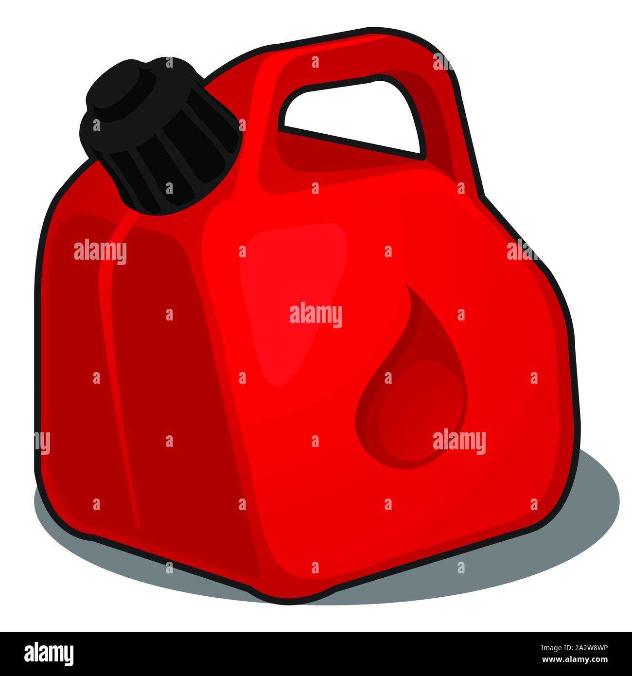 Cartouche en plastique rouge isolée sur fond blanc. Illustration de ...