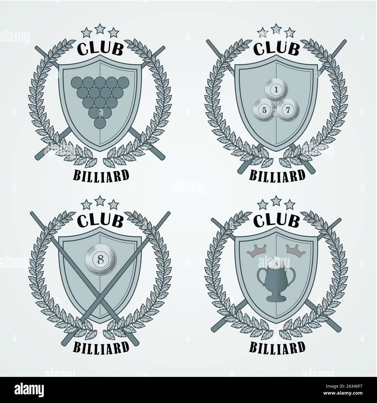 Champion de billard Banque d'images vectorielles - Alamy