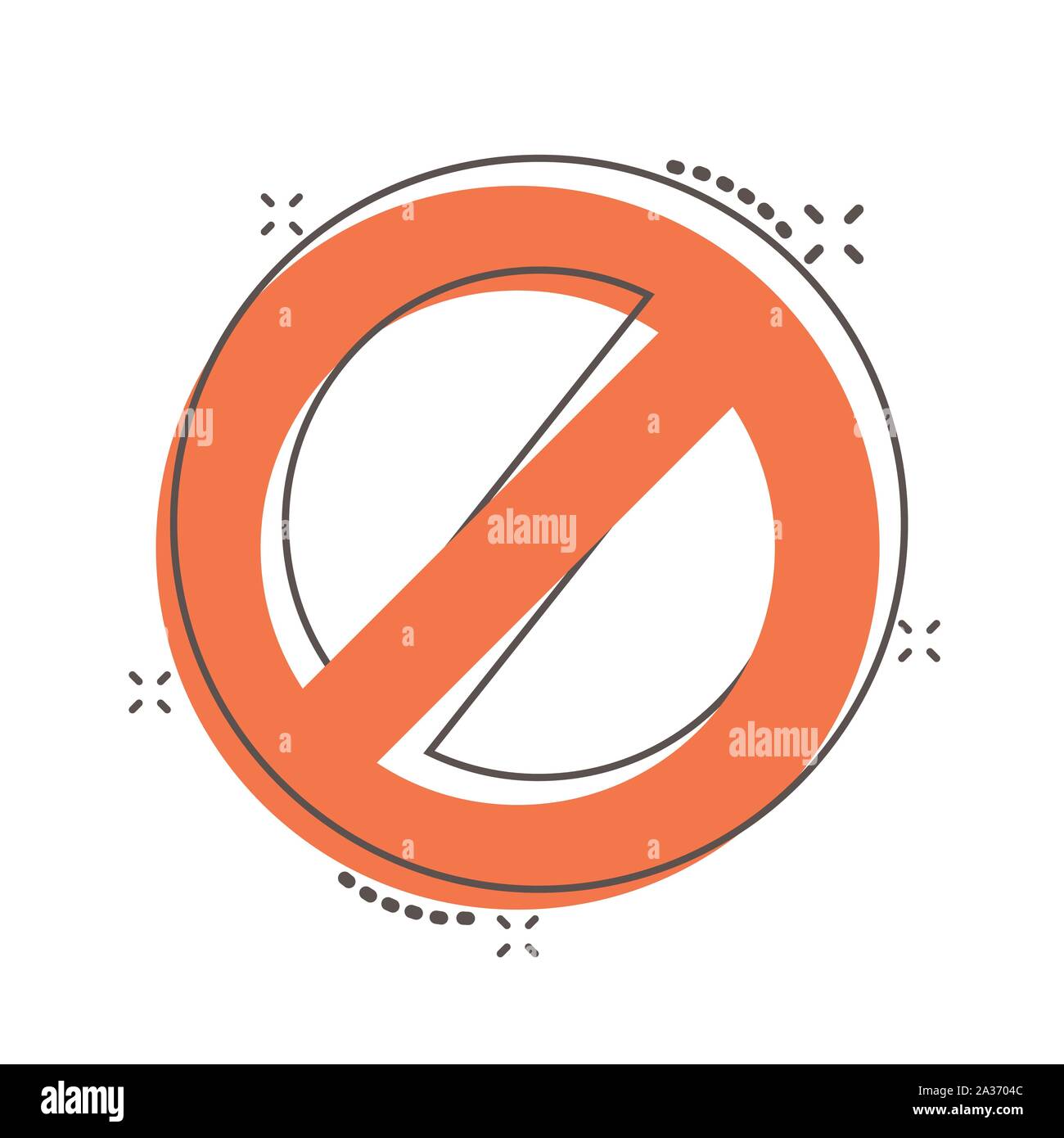 Cartoon Vector icône stop dans le style comique. Symbole de danger ...