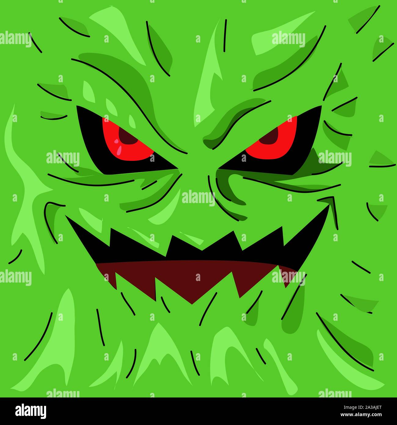 Monstre effrayant Banque d'images vectorielles - Alamy