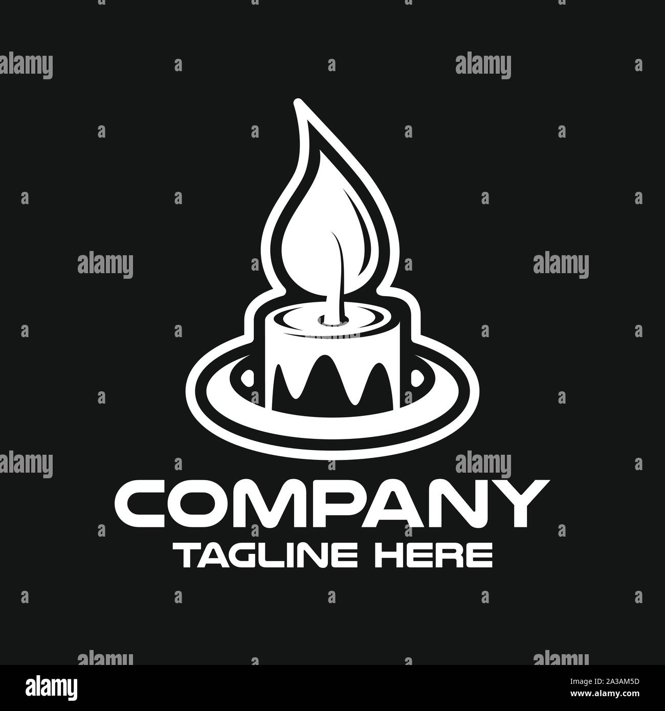 Logo bougie moderne. Vector illustration Image Vectorielle Stock - Alamy
