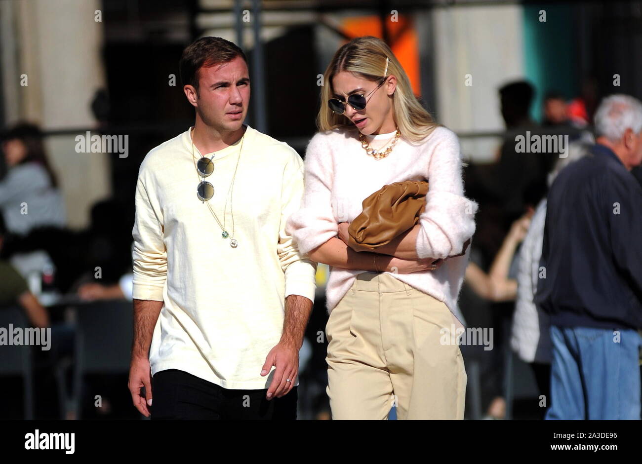 Milan, Mario Gotze et épouse Ann Kathrin Brommel Mario Gotze ...