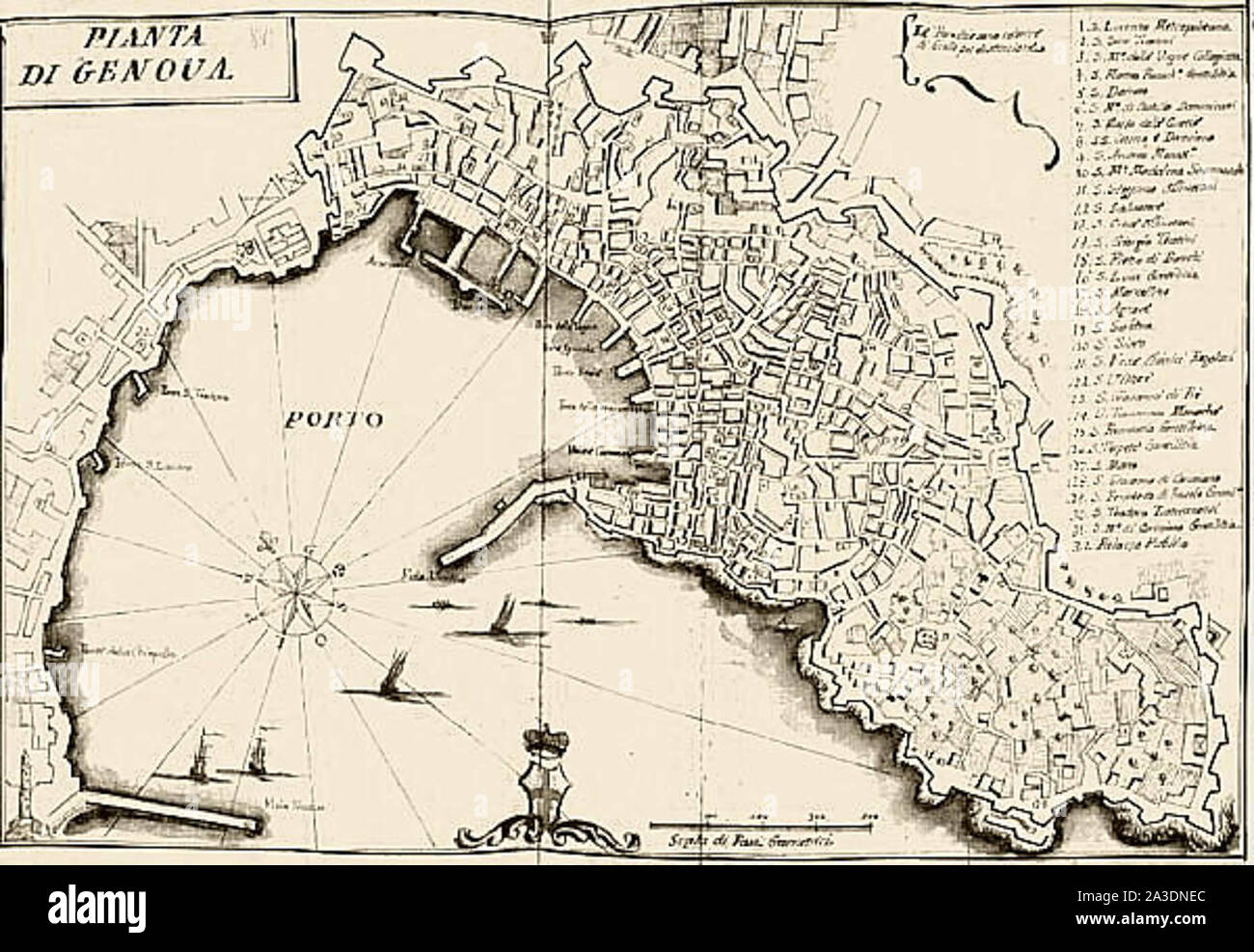 Map of genoa Banque de photographies et d’images à haute résolution - Alamy