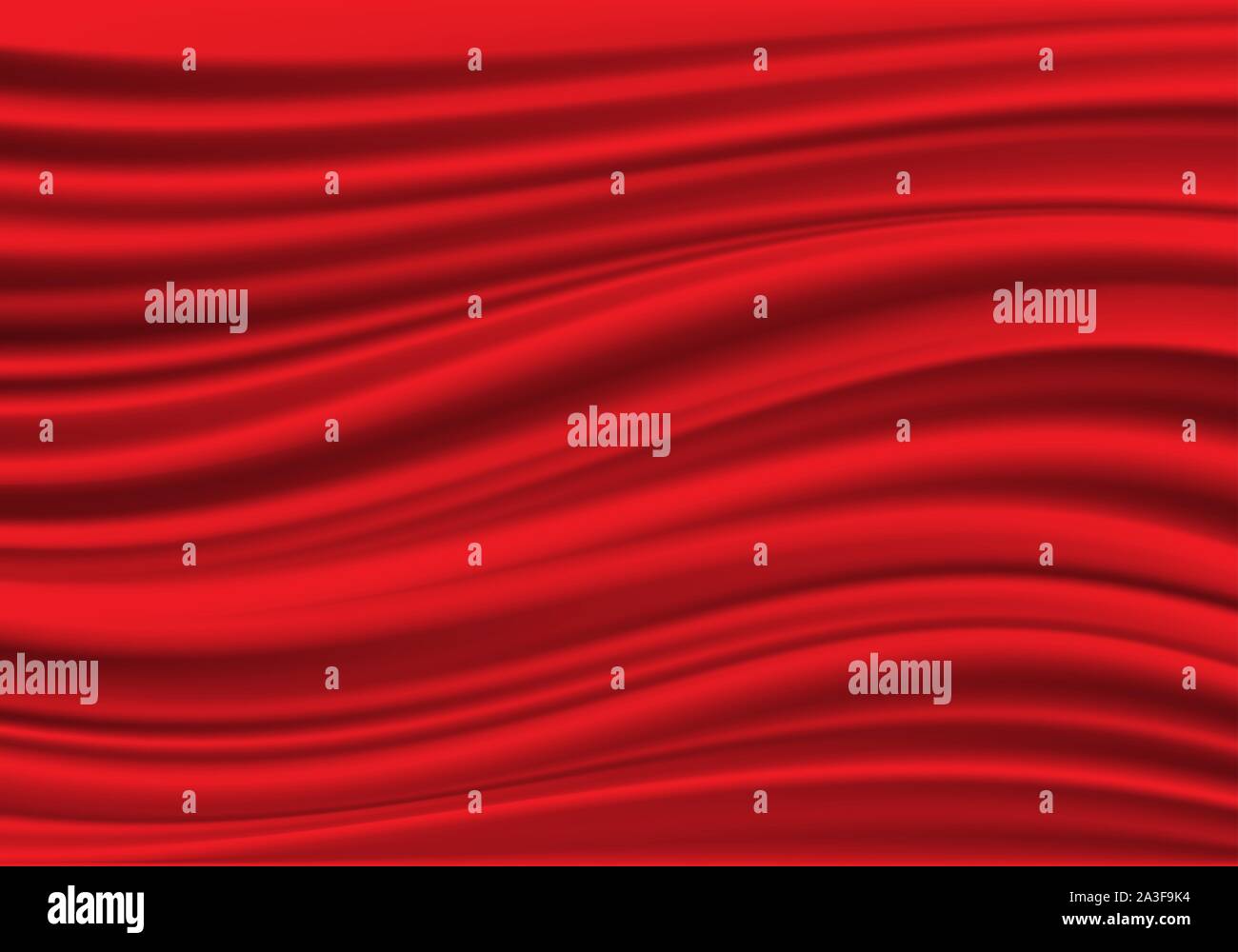 Tissu satin rouge réaliste texture wave vector illustration Image ...