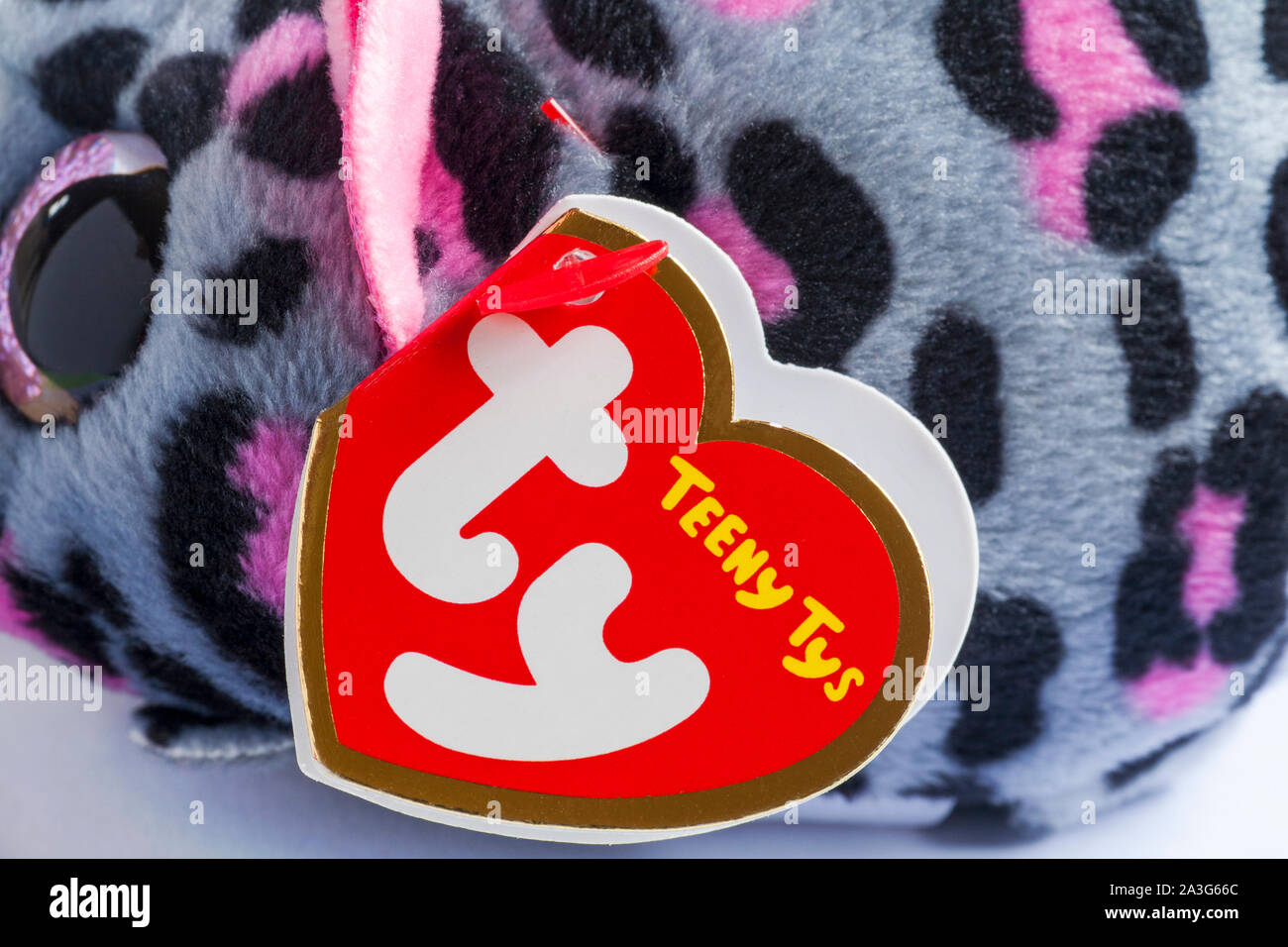 Label on soft cuddly toy Banque de photographies et d’images à haute ...