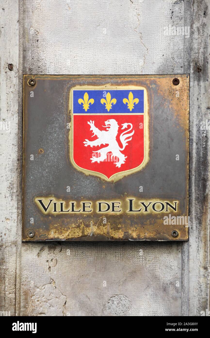 Drapeau de la ville de lyon Banque de photographies et d’images à haute ...
