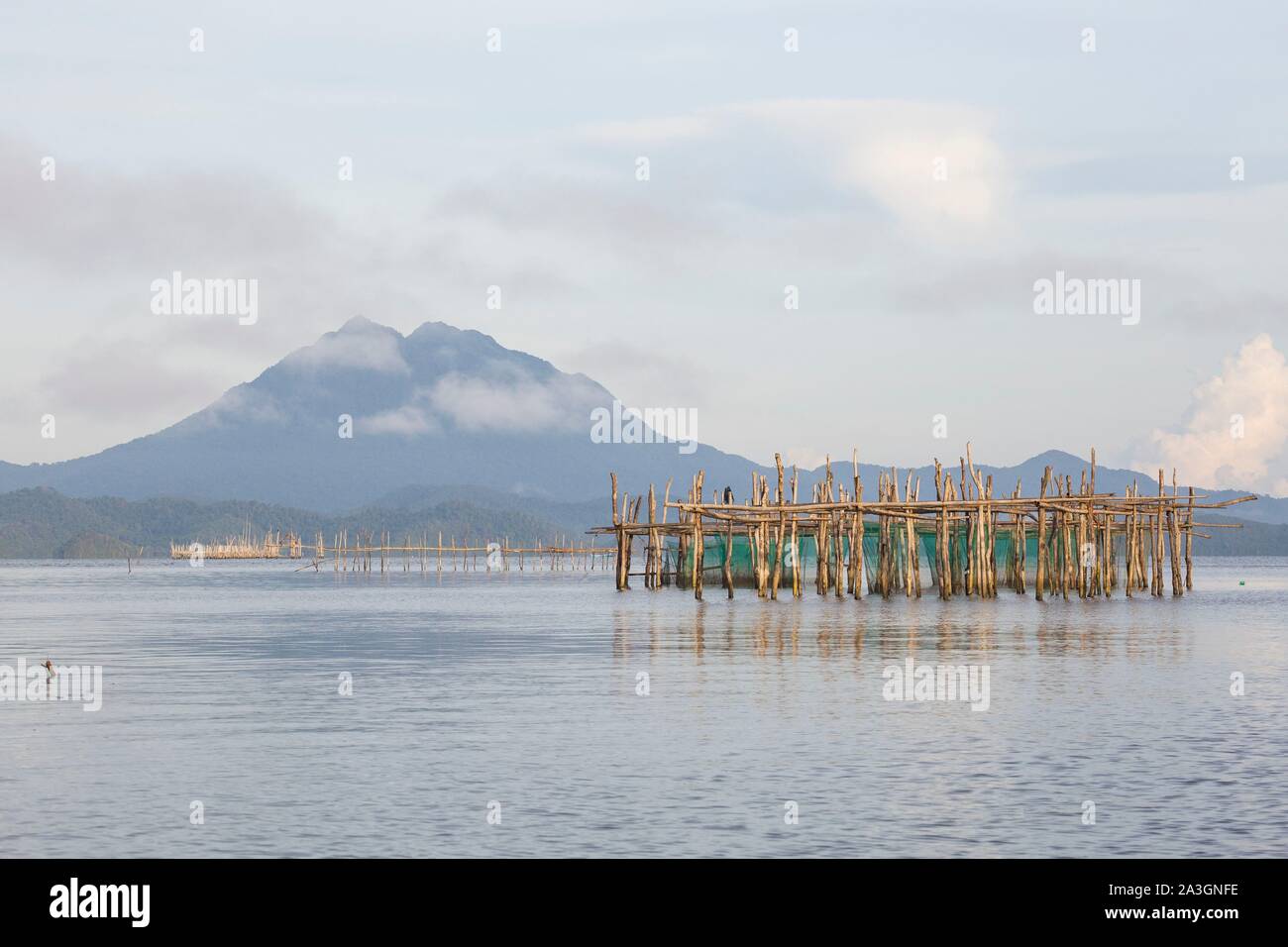 Philippines, Palawan, Malampaya Sound paysages terrestres et marins ...