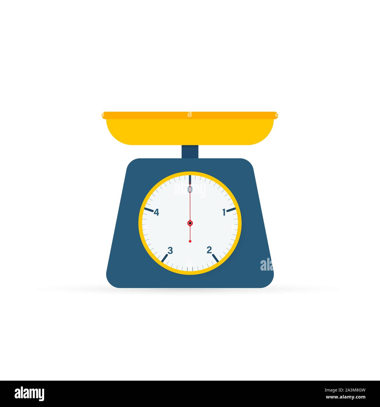 Échelle de poids sur fond blanc. Pèse-personne avec pan et composer ...