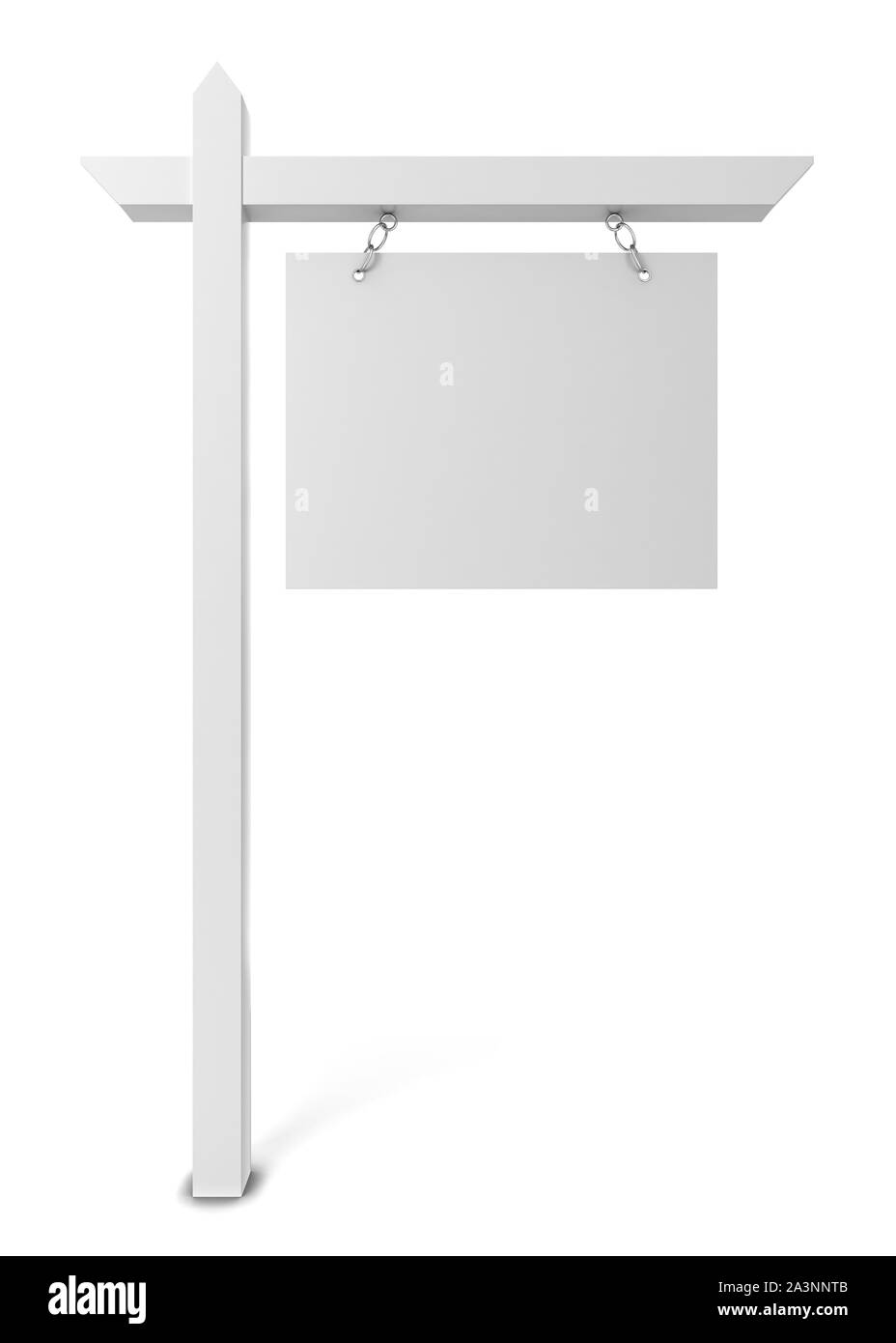 Maison à vendre blank sign. 3d illustration isolé sur fond blanc Photo ...