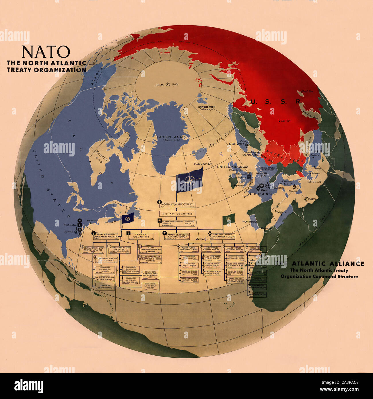 Carte du monde des membres de l'otan Banque de photographies et d ...