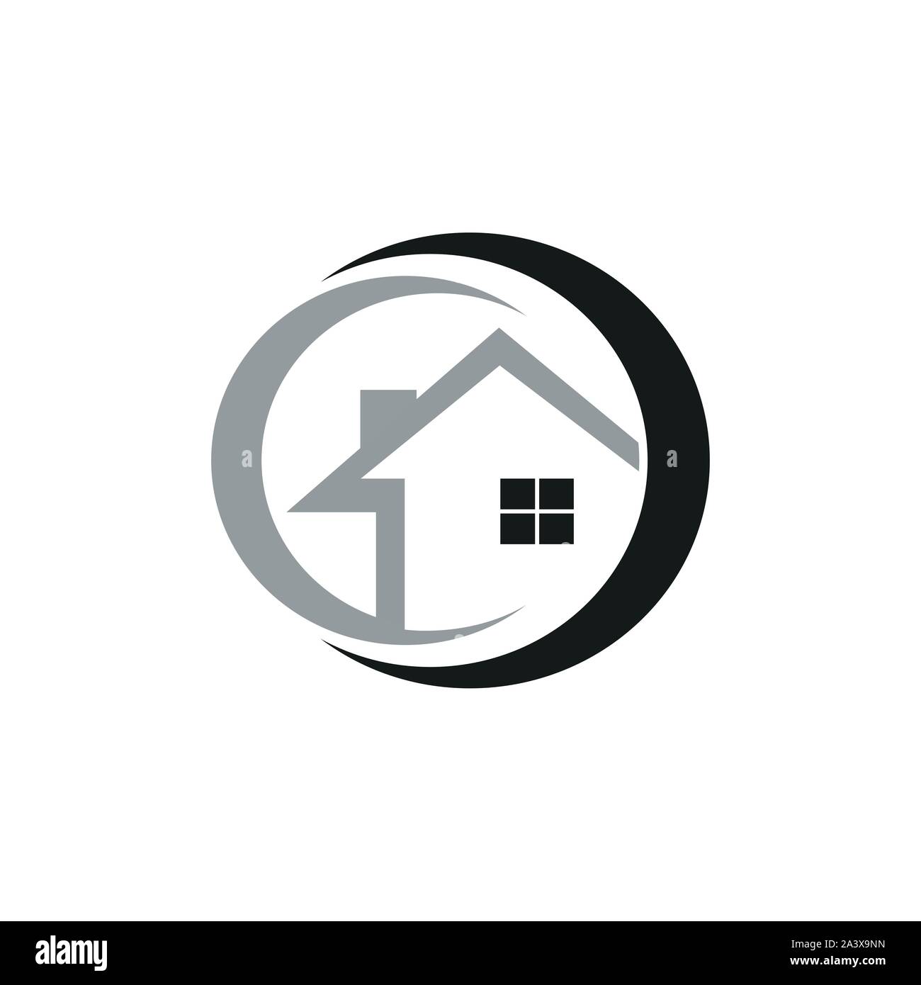 Chambre logo Vector. Bâtiment d'accueil de l'emblème et le symbole ...