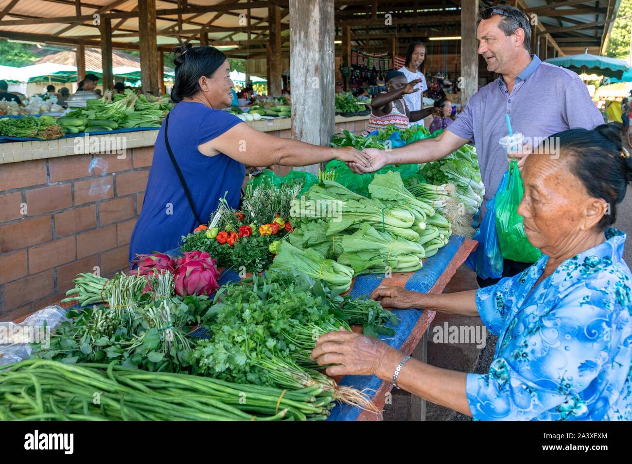Marché HMONG traditionnels, les Hmongs sont des gens d'Asie, LES FEMMES ...