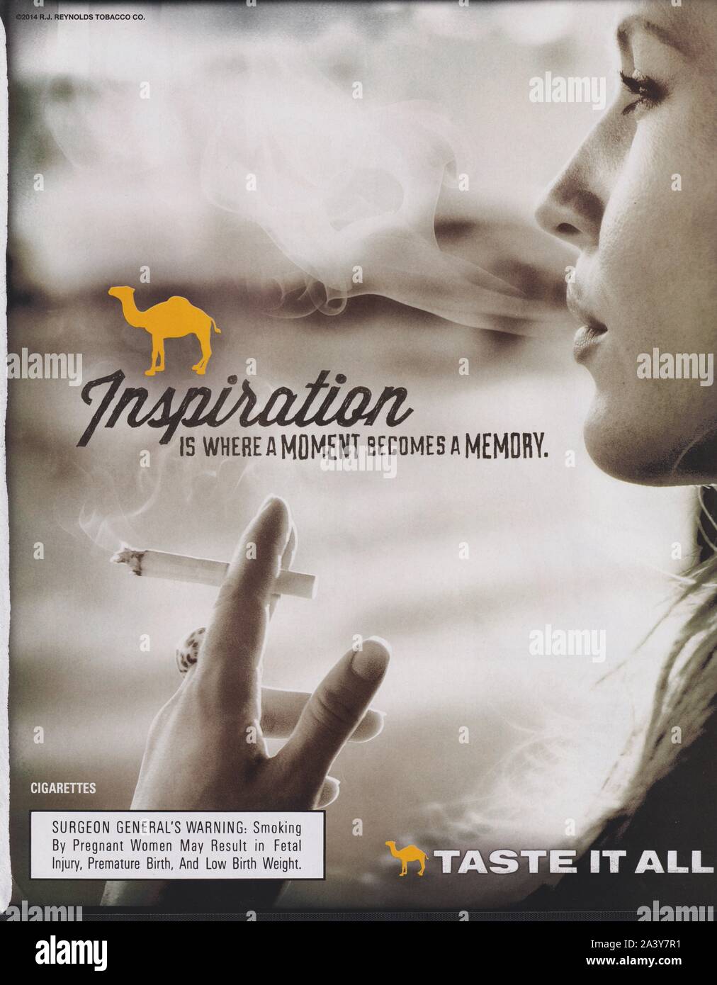 Publicite vintage cigarettes camel Banque de photographies et d’images ...