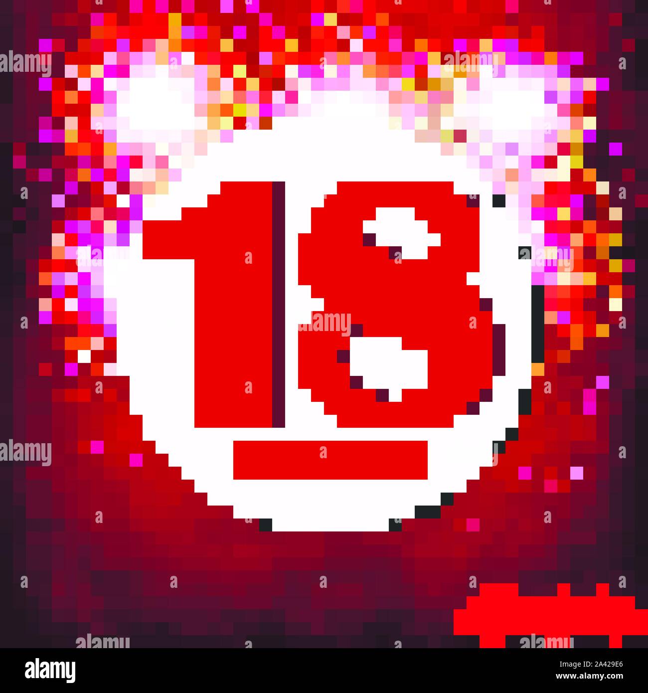 L'icône le 18 octobre. Pour la planification jour important. Bannière ...