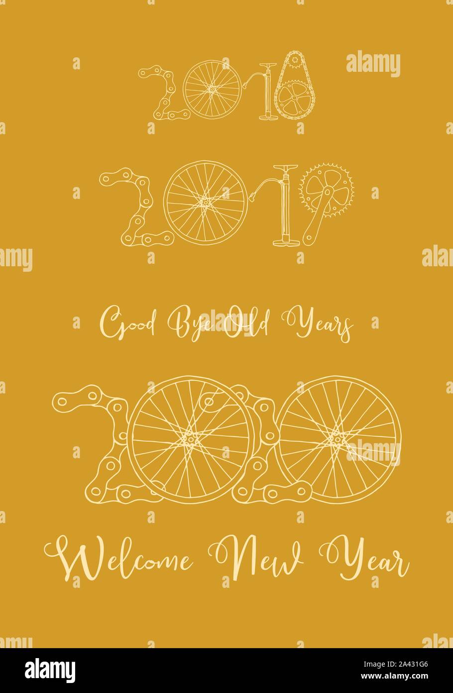 Bonne année 2020 sport Banque d'images vectorielles - Alamy