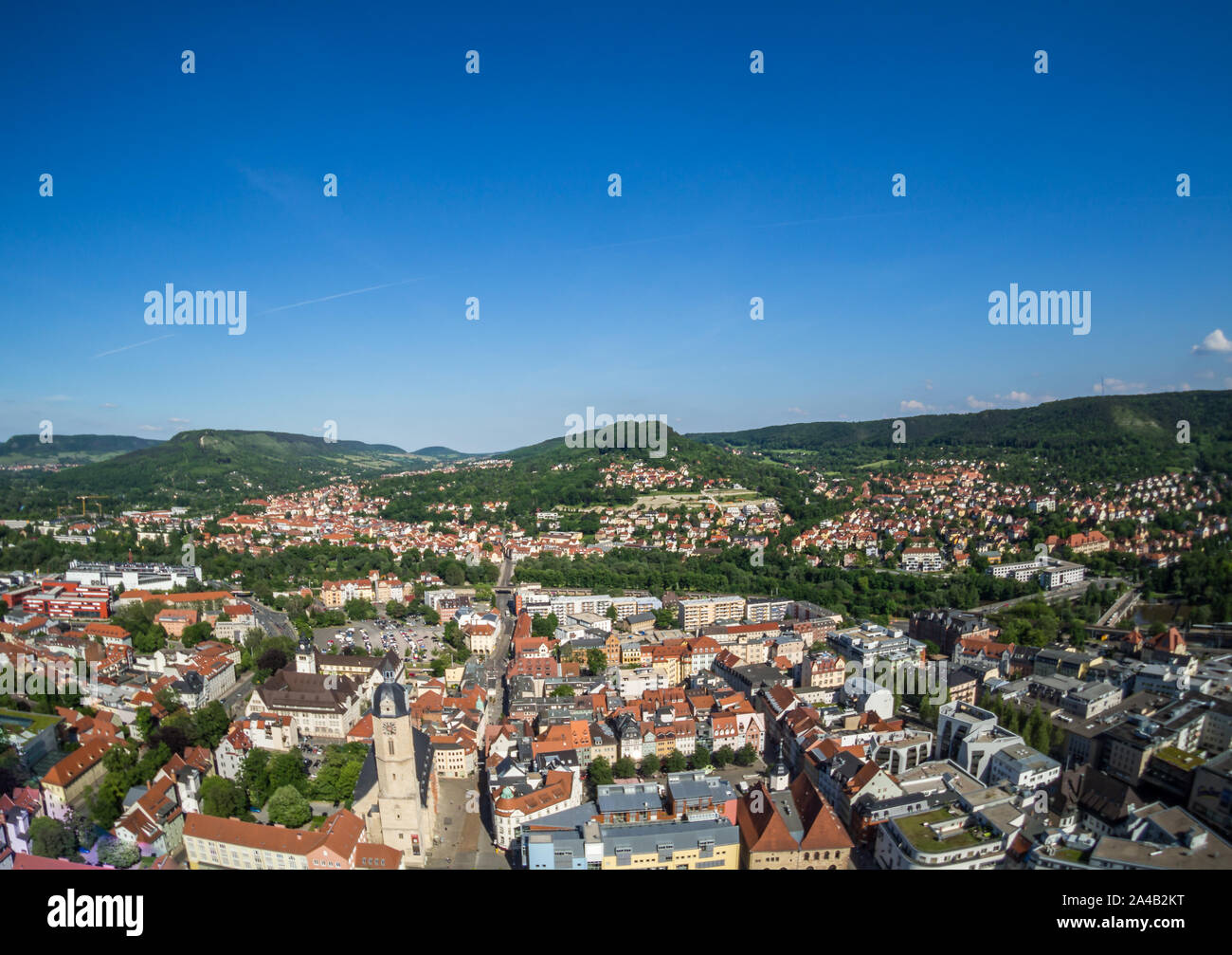 Vue sur la ville de jena en Banque de photographies et d’images à haute ...
