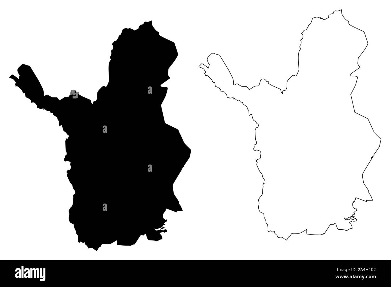 Lapland finland europe map Banque d'images noir et blanc - Alamy