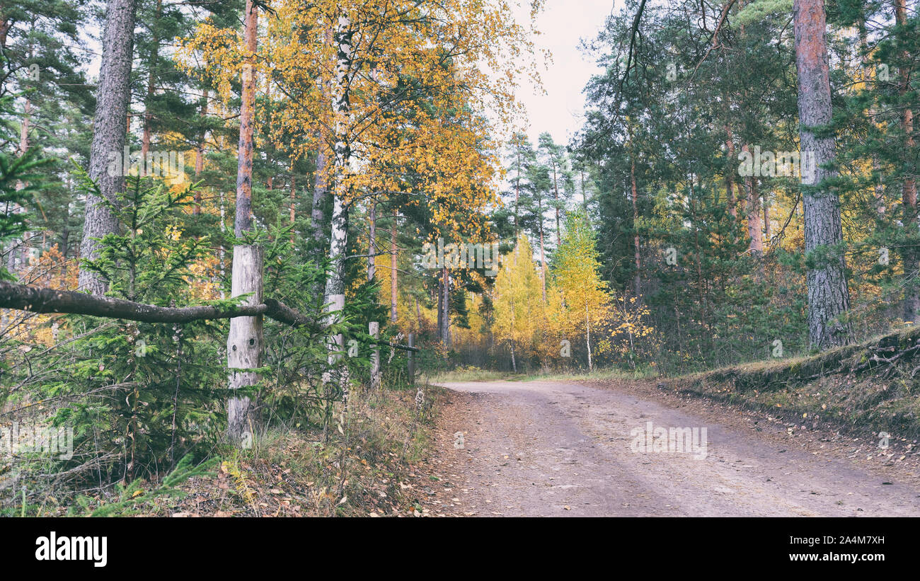 Intersection dans un chemin de terre Banque de photographies et d ...