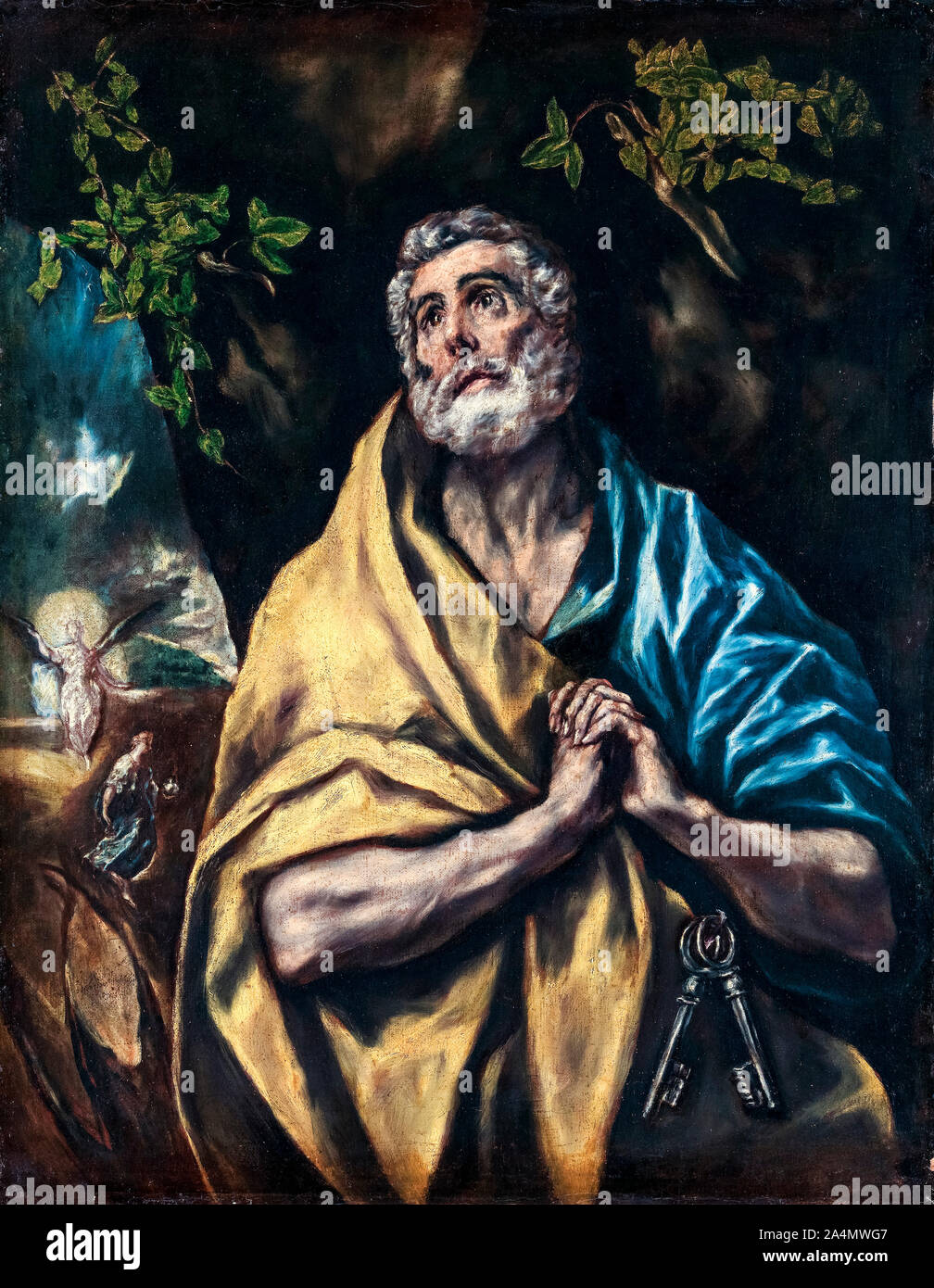 El Greco, les larmes de Saint Pierre, peinture, circa 1590 Photo Stock ...