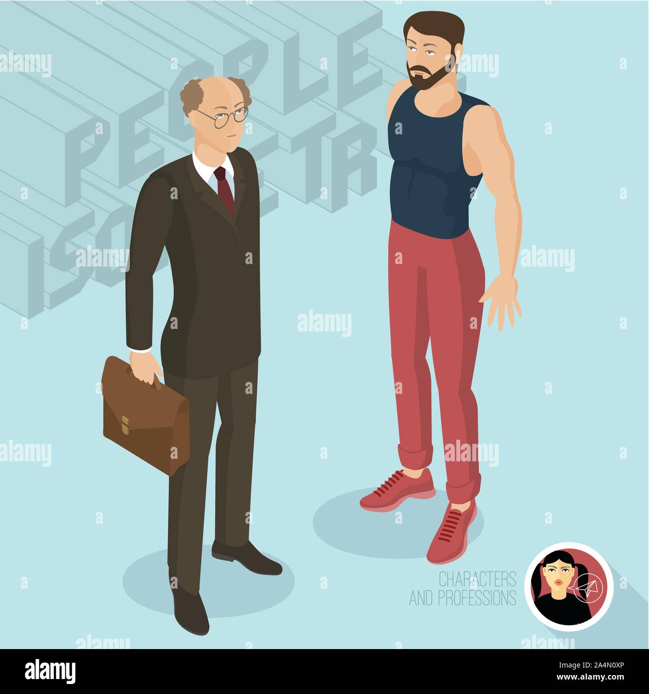 Professeur de gym Banque d'images vectorielles - Alamy