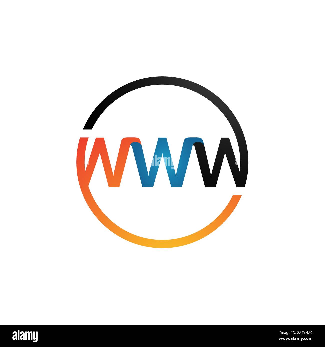 Www world wide web design logo vector illustrations signe symbole icône ...
