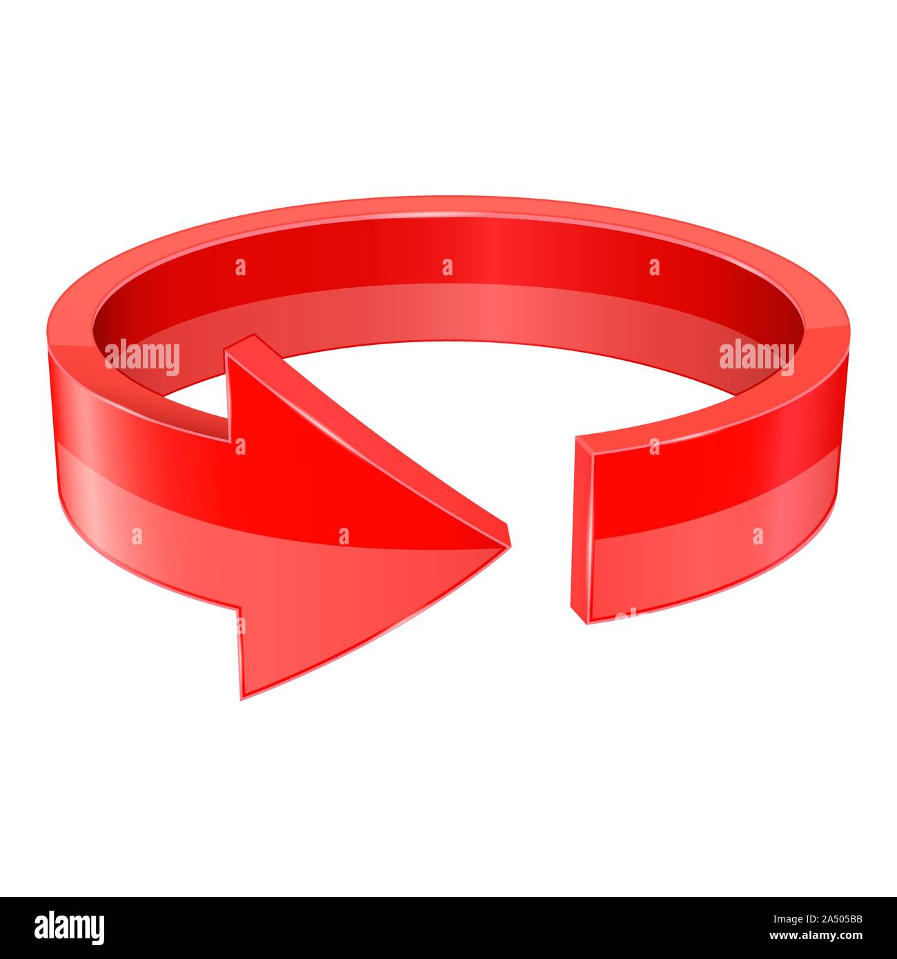 Fleche circulaire rouge Banque d'images détourées - Alamy