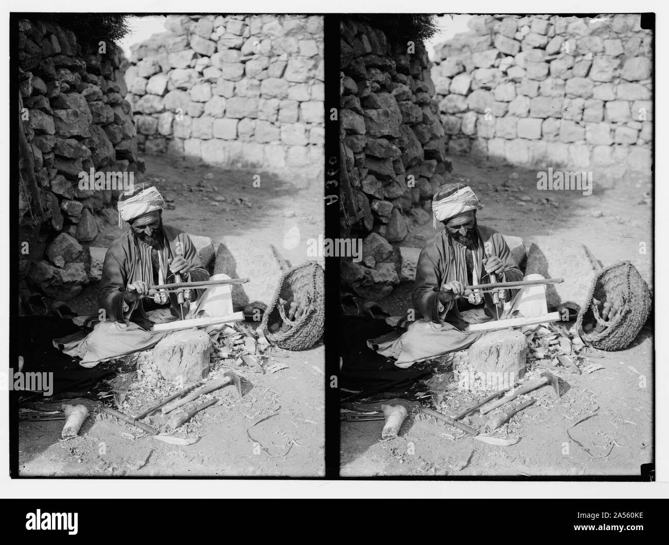 The village carpenter Banque d'images noir et blanc - Alamy