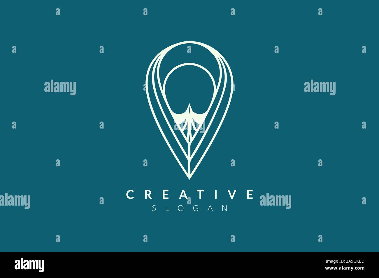 Vector illustration design du symbole position position. Logo simple et ...