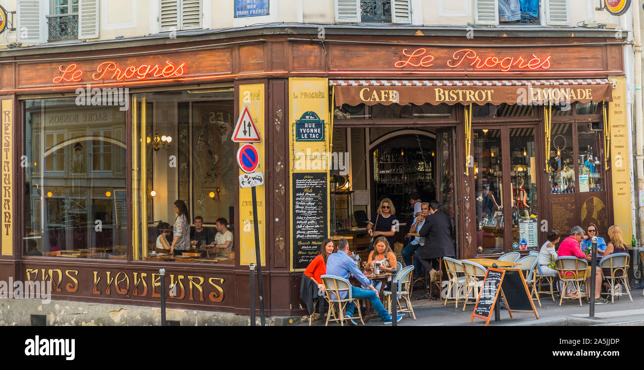 Café le progres paris Banque de photographies et d’images à haute ...