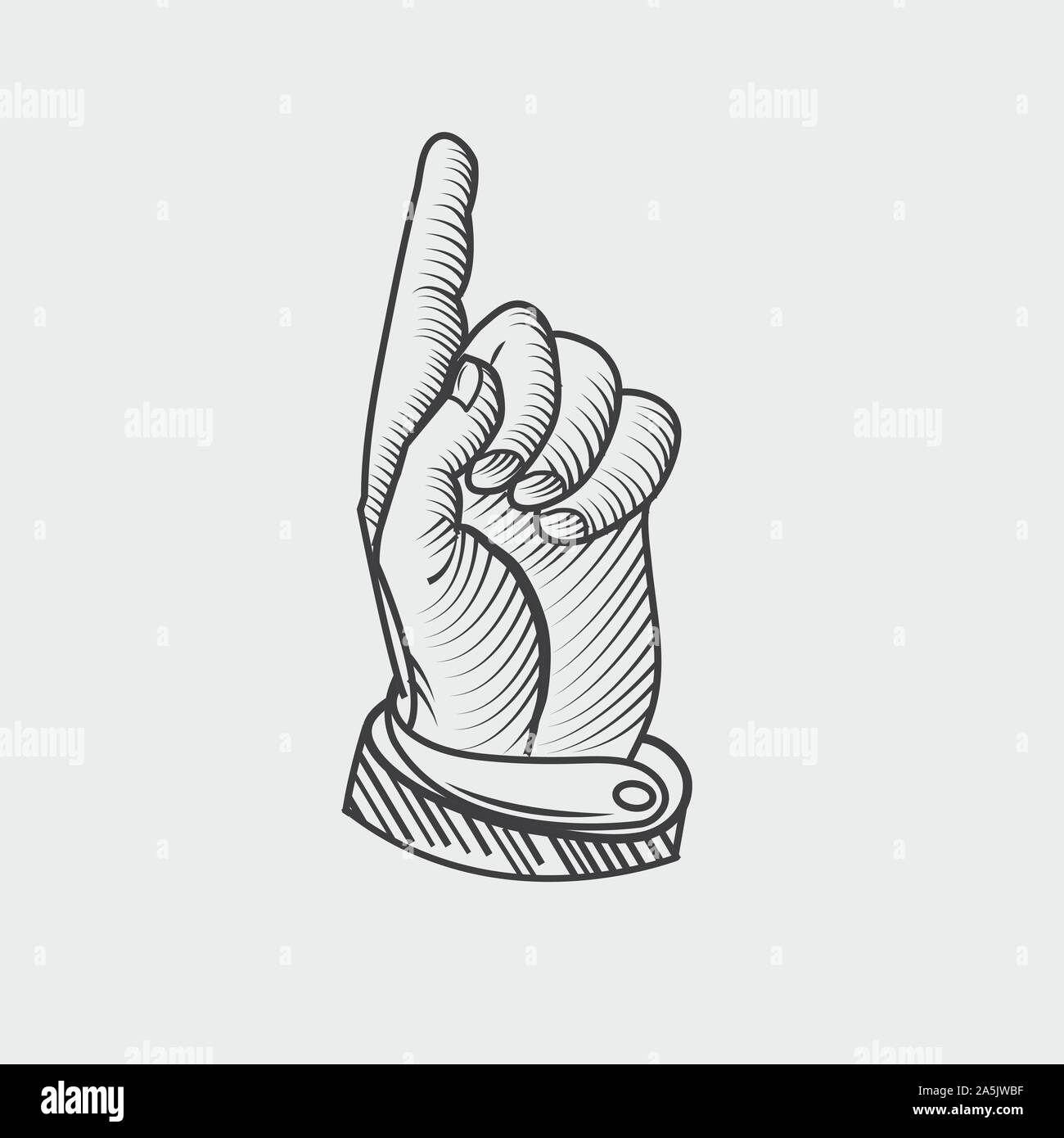 Finger pointing illustration Banque d'images vectorielles - Alamy