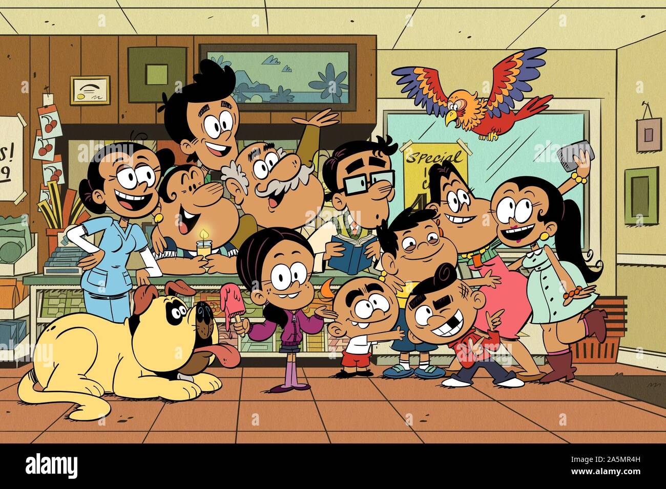 L'CASAGRANDES, de gauche, en face du comptoir : Maria (voix : Sumalee ...