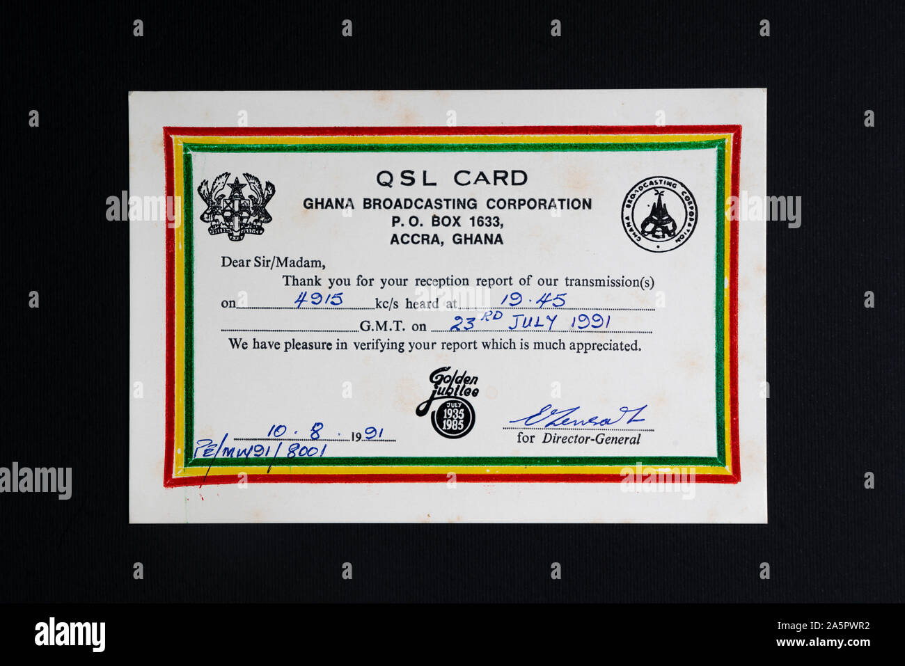 Carte qsl Banque de photographies et d’images à haute résolution - Alamy