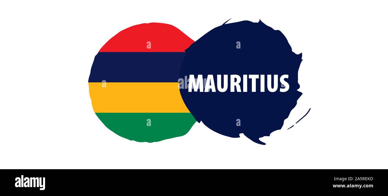 Drapeau de l'Ile Maurice, vector illustration sur fond blanc Image ...