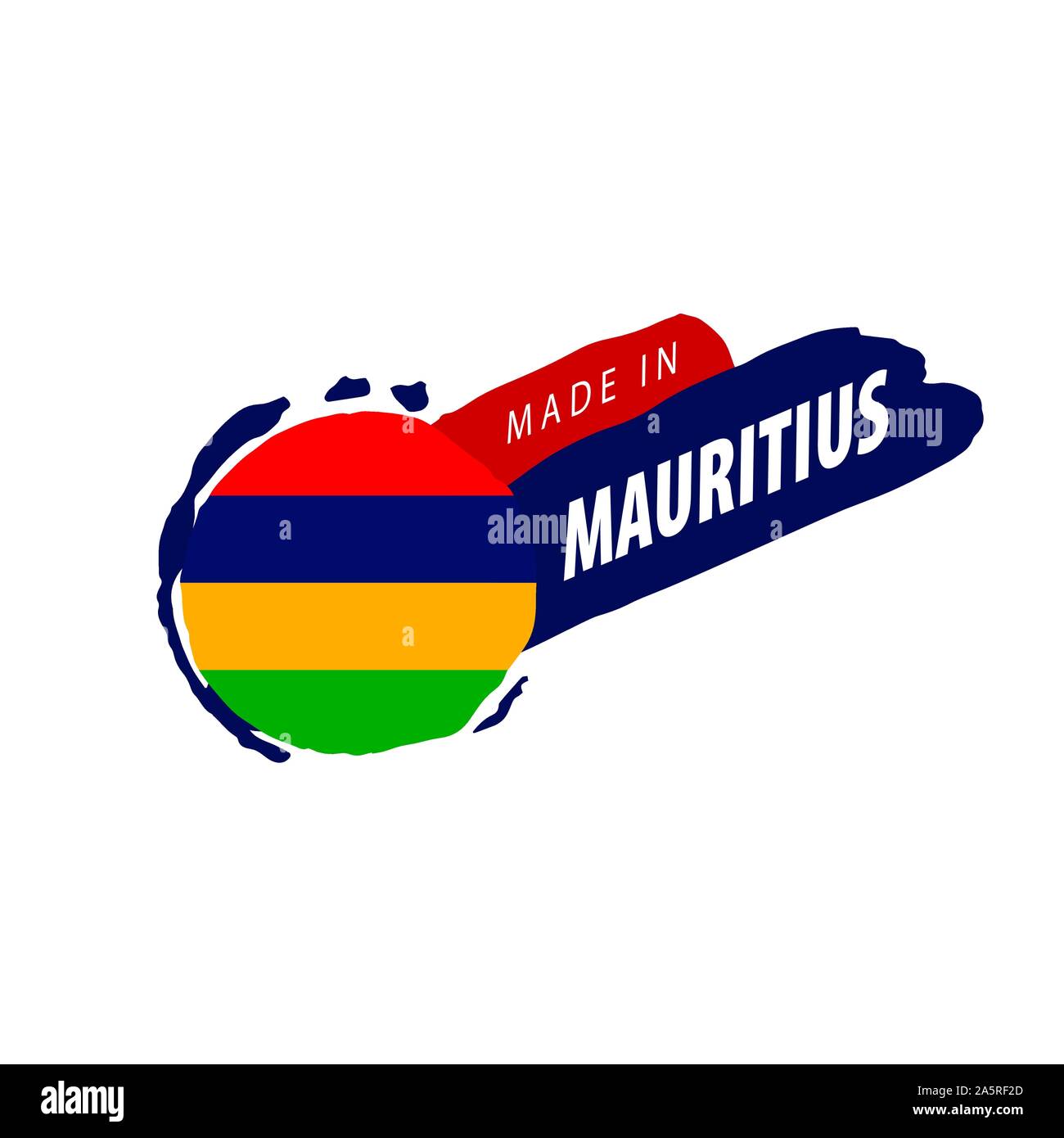 Drapeau de l'Ile Maurice, vector illustration sur fond blanc Image ...