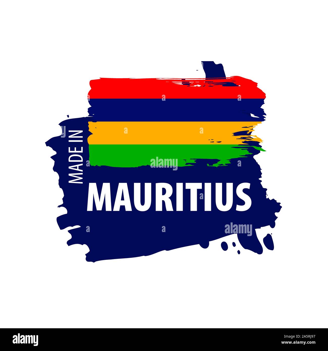 Drapeau de l'Ile Maurice, vector illustration sur fond blanc Image ...