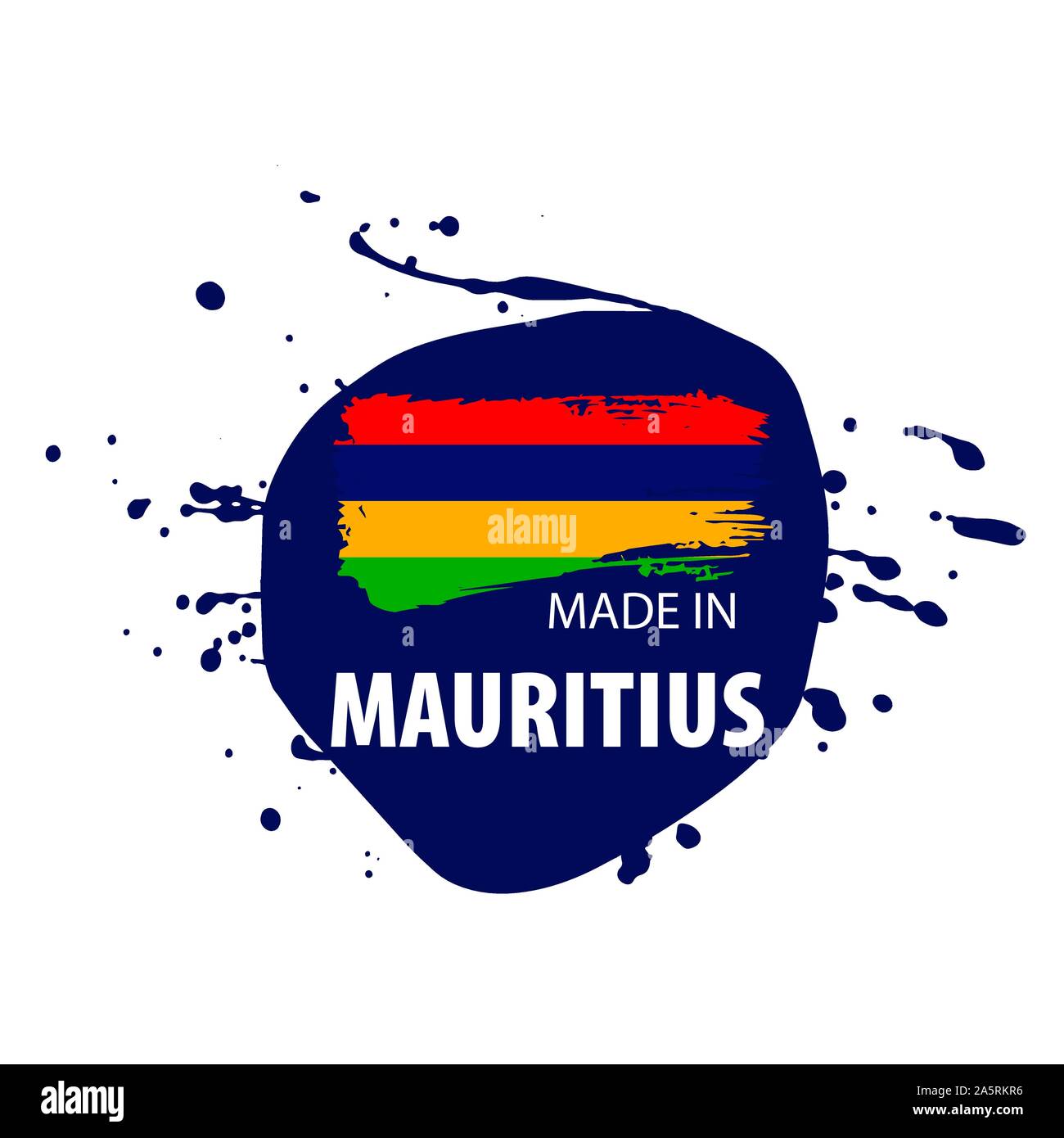 Drapeau de l'Ile Maurice, vector illustration sur fond blanc Image ...