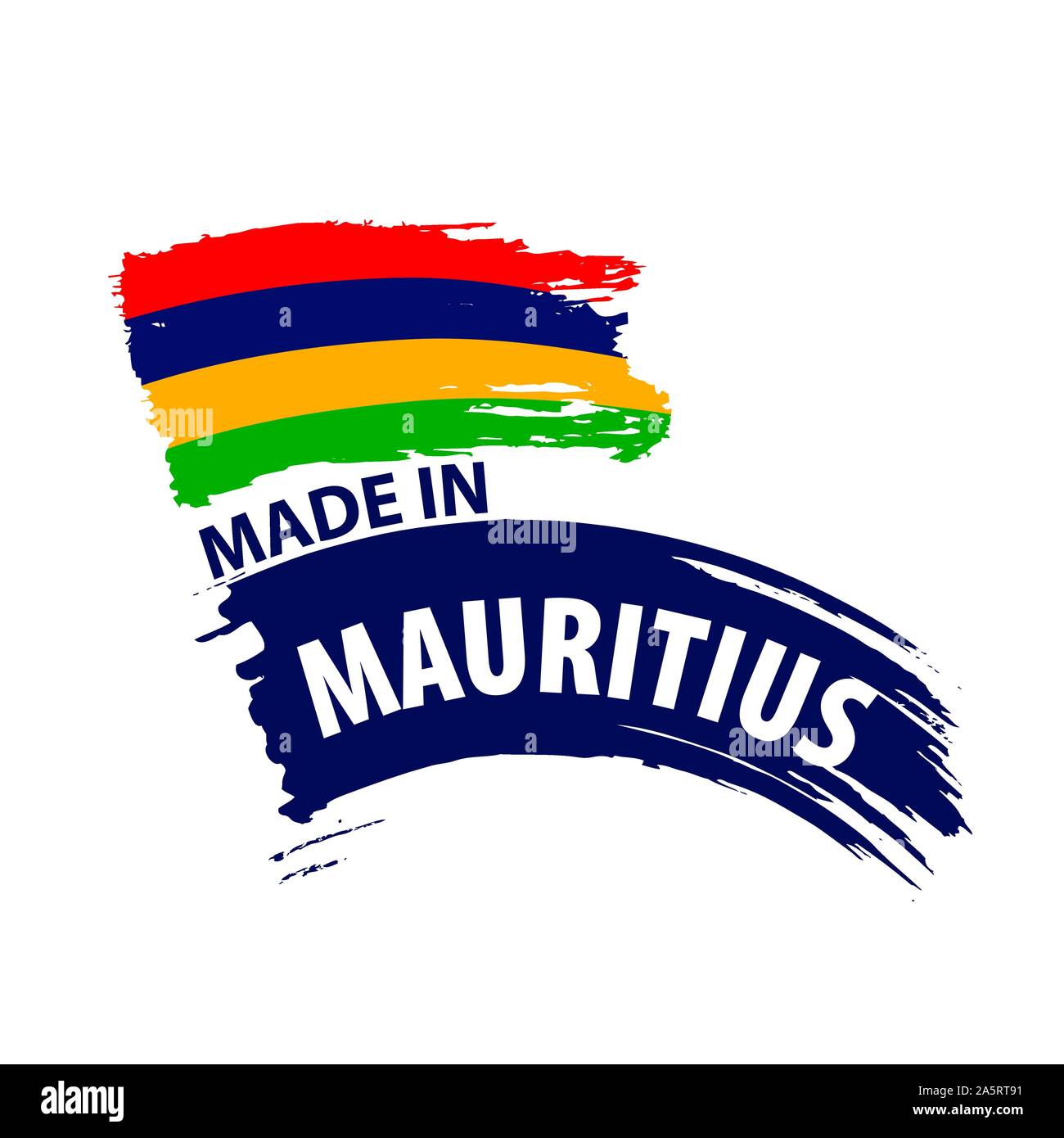 Drapeau de l'Ile Maurice, vector illustration sur fond blanc Image ...