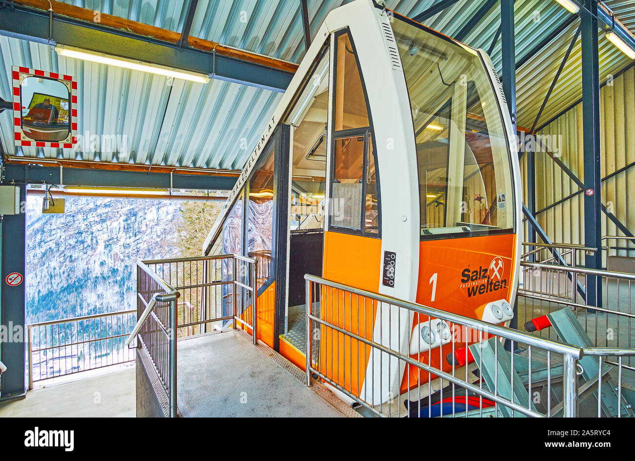 Funiculaire de la mine de sel de hallstatt Banque de photographies et d ...
